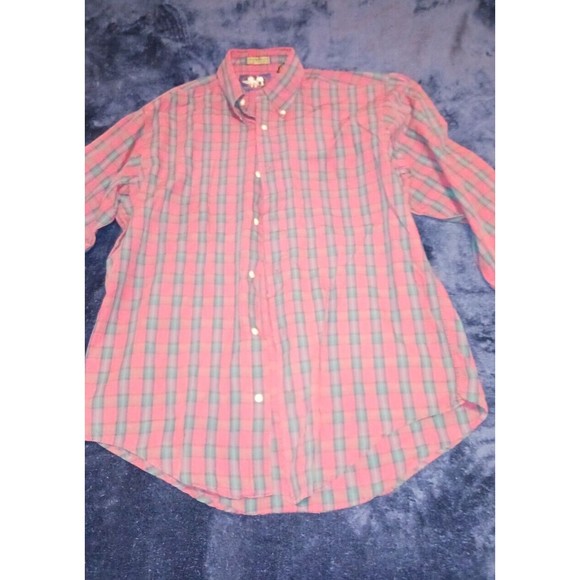 sero | Shirts | Vintage Sero Superfine Poplin Red Green Cotton And ...